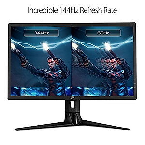 ASUS ROG Strix 27” 4K HDR 144Hz DSC Gaming Monitor (XG27UQR) - UHD (3840 x 2160), IPS, 1ms, Extreme Low Motion Blur, DisplayHDR 400, DCI-P3 90%, G-SYNC Compatible, Eye Care, DisplayPort, HDMI, USB 3.0