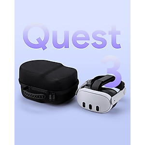 Fromsky Yinke for Oculus/Meta Quest 2/Pico 4 Case, Hard Travel Carrying Case All-in-One Storage, Compatible with Elite Strap VR Headset and More Accessories (Black)