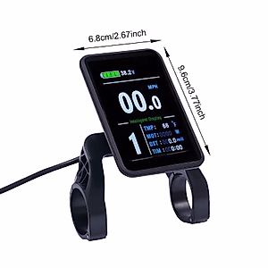 24" E-Bike Conversion Kit 36V 500W E-Bike Rear Wheel Motor Kit w/Display & Pedal Sensor, Brushless Gear Motor, 5 Speed Controls