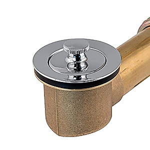 Everbilt WO-5-CR-TC Twist and Close 1-1/2" 20 Gauge Brass Pipe Bath Drain Chrome