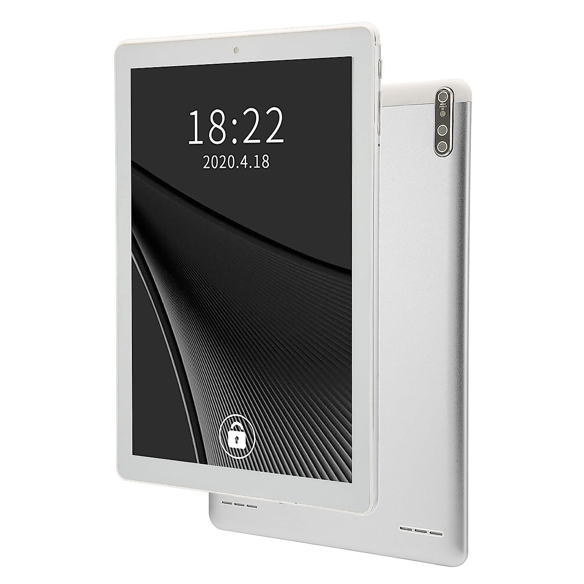 LBEC Tablet, Dual Cards Dual Standby for 11 8 Core 10 Inch Tablet 100240V HD IPS Screen 3GB RAM 64GB ROM Silver for School for Daily for Women (US Plug)