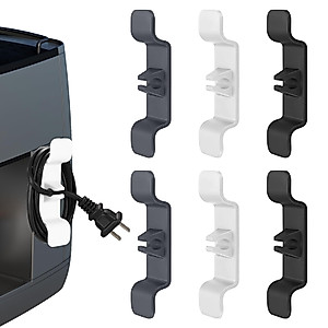 6 Pcs Cord Organizer for Appliances, Stick-on Kitchen Appliance Cord Organizer, Cable Management Cord Winder Wrapper with Adhesive, for Blender, Coffee Maker, Air Fryer, Kitchen Appliances
