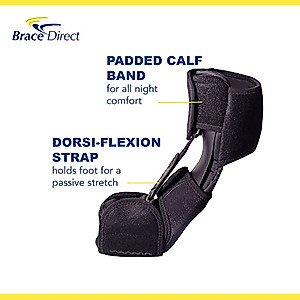 Brace Direct Plantar Fasciitis Premium Dorsal Night Splint for Plantar Fasciitis, Achilles Tendonitis, Foot Pain, Arch Pain, Heel Pain