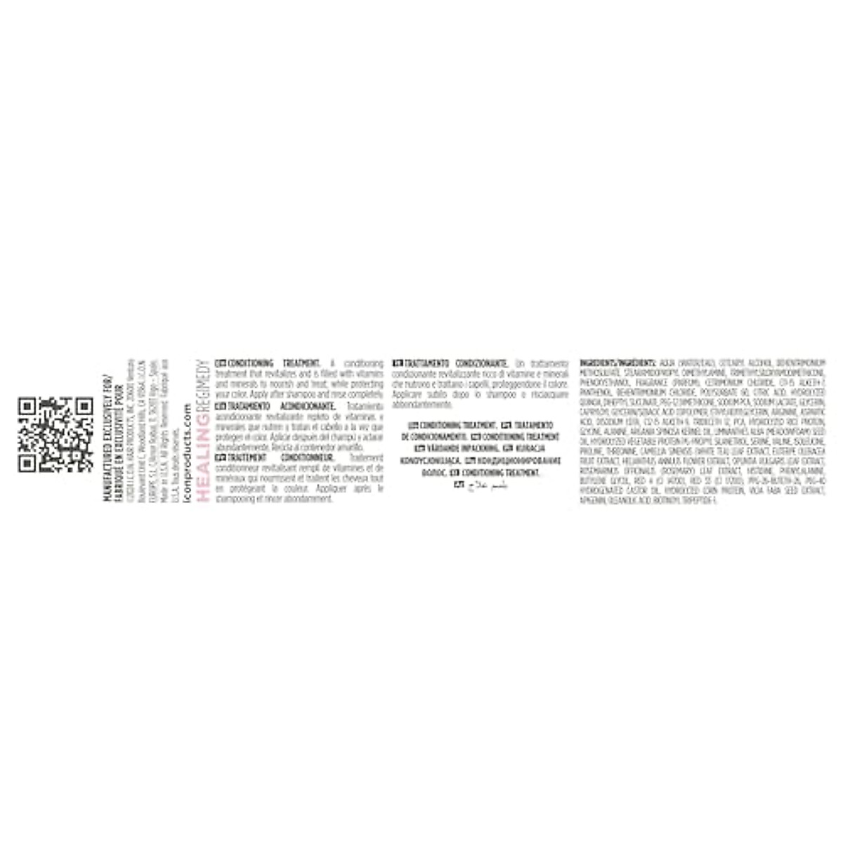 K I.C.O.N. Cure Revitalizing Conditioner, Healing Conditioner for Men and Women