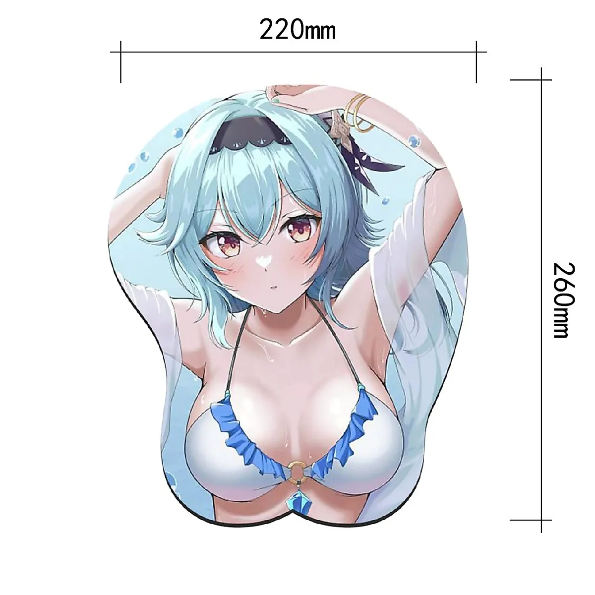 DaTouStriving Anime 3D Mouse pad Mice Pad with Silicone Gel Wrist Rest Support Mouse Pads Cartoon Silicone Gel Wrist Rest Funny for PC Laptop Wrist Milk Silk Fabric