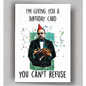 You Can't Refuse Birthday Card | The Godfather Birthday Card | Blank card