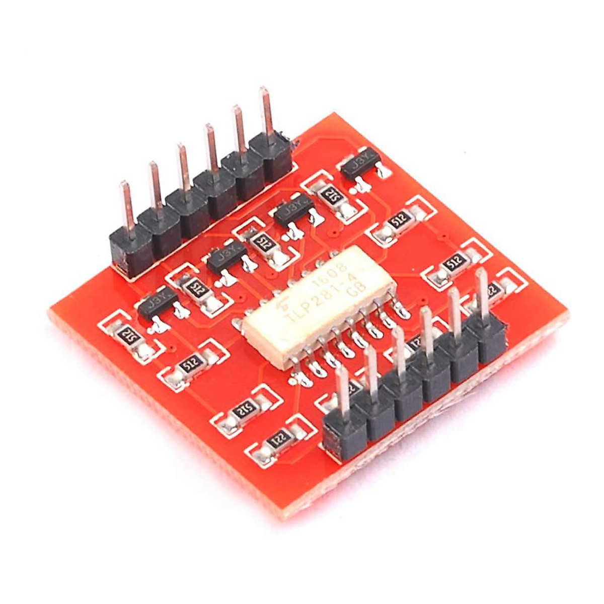 HiLetgo 3pcs TLP281 Optocoupler Isolation Board Optical Coupler Isolation Module 4 Channel Optical Coupler Isolation Module High/Low Level Expansion Board