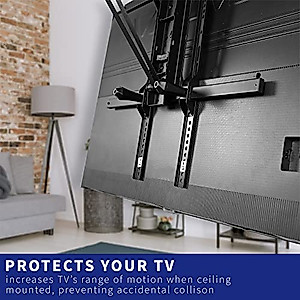 VIVO Vertical VESA Extender Plate Bracket Kit Designed for Low VESA Pattern TV’s, Fits TV Ceiling Mounts, 2 Brackets, Black, MOUNT-AD165