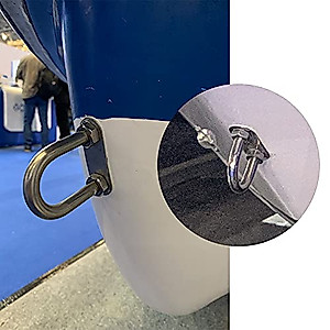 Boat U Bolt Stern Bow Eye Tie Down, Marine Stainless Steel with Hex Nuts and Washers, 4-1/2 in Overall Length, 3/8 in Stock, 3 in Thread Length (2 Pcs)