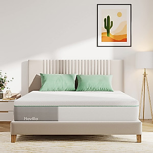 Novilla King Size Mattress, 12 Inch Gel Memory Foam King Mattress for Cool Night Sleep & Pressure Relief, Medium Soft with Motion Isolation, Mattress in a Box, Lullaby