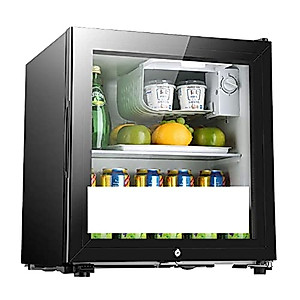 YAARN Small Fridge for Bedroom Household Small Refrigerator, Single Door Glass Thermostatic Wine Cabinet, Hotel Refrigerated Wine Cabinet