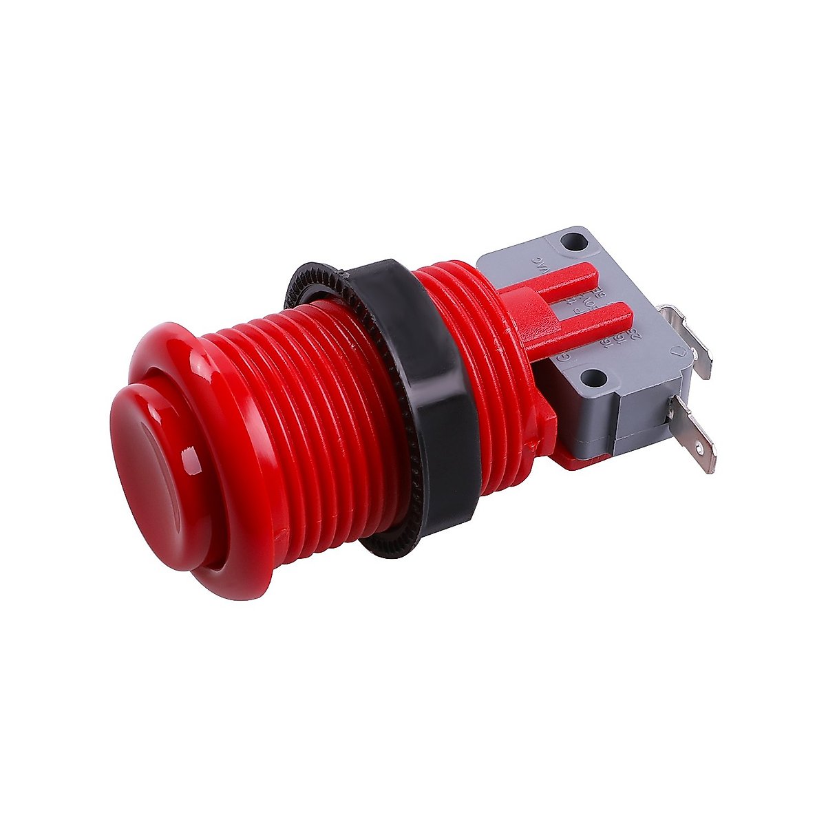 Easyget 6 Pcs/Set HAPP Type Standard Arcade Push Button with Microswitch for Mame/Jamma/Arcade Video Games - 30MM Arcade Buttons (Red)