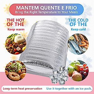 SMILCO Reusable Insulation Bags Thermal Box Liners Metalized Box Liners Lunch Food Box Shopping Bag Insulation Lining Waterproof Insulation Package (25 Pack/ 8 In x 11 In)…