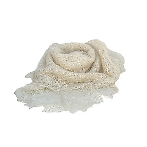 Fedelkea Victorian Lace Bridal Orenburg Crochet Shawl Winter Wedding 47x47 Inch