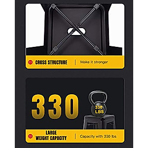 FDW Metal Bar Stools Set of 4 Counter Height Barstool Stackable Barstools 24 Inch 30 Inch Indoor Outdoor Patio Bar Stool Home Kitchen Dining Stool Backless Bar Chair (Black, 30")