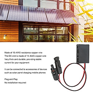 UPQRSG Solar Connector, Copper Wire Solar Panel Adaptor Kit Tool with Type C DC USB Interface, Plug Play Connect Solar Panel Controller, for Solar System Phone Charging