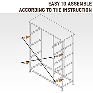 VredHom Fabric Dresser Storage Organizer, 9 Drawers Dresser Fabric Storage Closets Storage Units Organizer Tower Steel Frame Wooden Top for Bedroom, Hallway,Nursery, Entryway