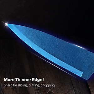 7 piece Kitchen Knife Sets Dishwasher Safe, Knife Block Stainless Steel with Knives, Professional Knife Set for Kitchen with Sharpener