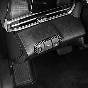 JUIVEEL Carbon Fiber Style Car Front Light Headlight Switch Button Panel Cover Trim Compatible with 2022 Hyundai Elantra CN7 Elantra N Line Automotive Accessories
