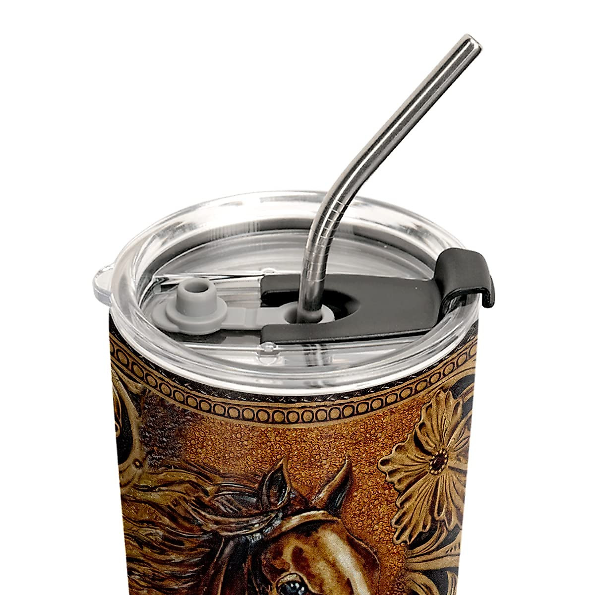 64HYDRO 20oz Horse Gifts for Girls, Women, Men, Country Gifts, Best Gifts for Horse Lovers, Valentines Day Gifts for Him, Her, Equestrian Gifts, Horse Tumbler Cup, Insulated Travel Coffee Mug with Lid