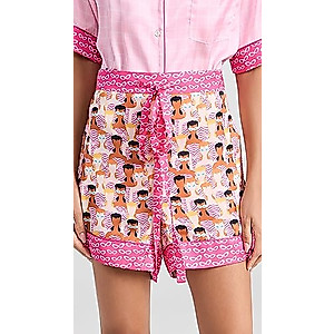 Karen Mabon Women's Barbie Short Set, Pink Multi, S