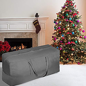Vailge Patio Cushion Storage Bag Waterproof Cushion Storage Bag 45.5 Inch, Indoor Outdoor Cushions Storage Bag with Zipper and handles, Dustproof Patio Furniture Cover Storage Bag -Standard,Grey