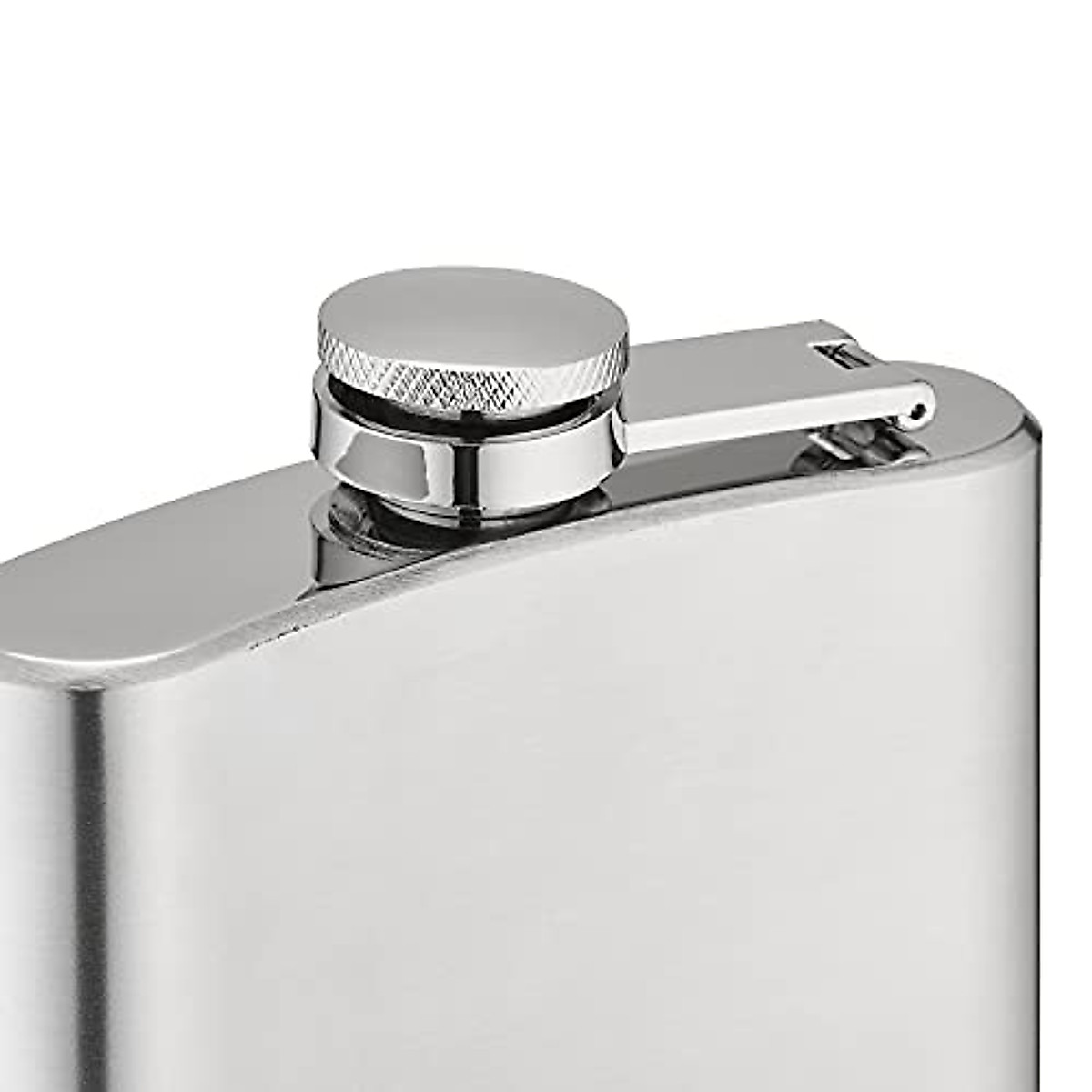 TRUE Stainless Steel Metal Men and Women Drinking Flasks for Vodka Whiskey Tequila Rum Cocktails, Travel, Backpacking, 6 oz, Set of 1, Silver