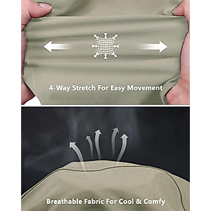 Outdoor Ventures Women's Convertible Pants, Quick Dry Hiking Zip-Off Pants, Stretch Lightweight Cargo Pants Beige