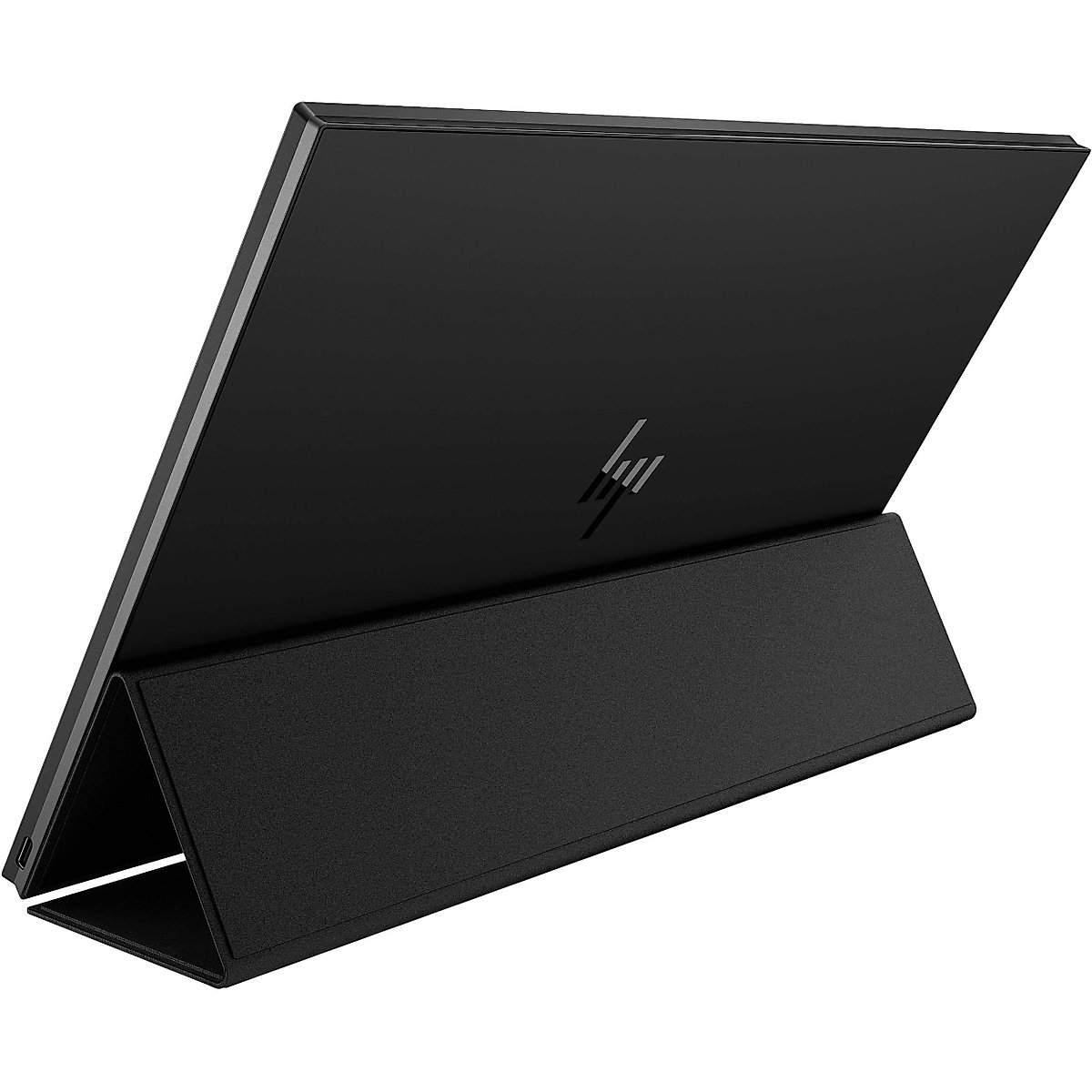 HP E14 FHD (1920 x 1080) Portable Travel Monitor Bundle with USB Type-C, Black Matte Bluetooth Folding Wireless Keyboard, and Black Pebble M355 Bluetooth Wireless Mouse