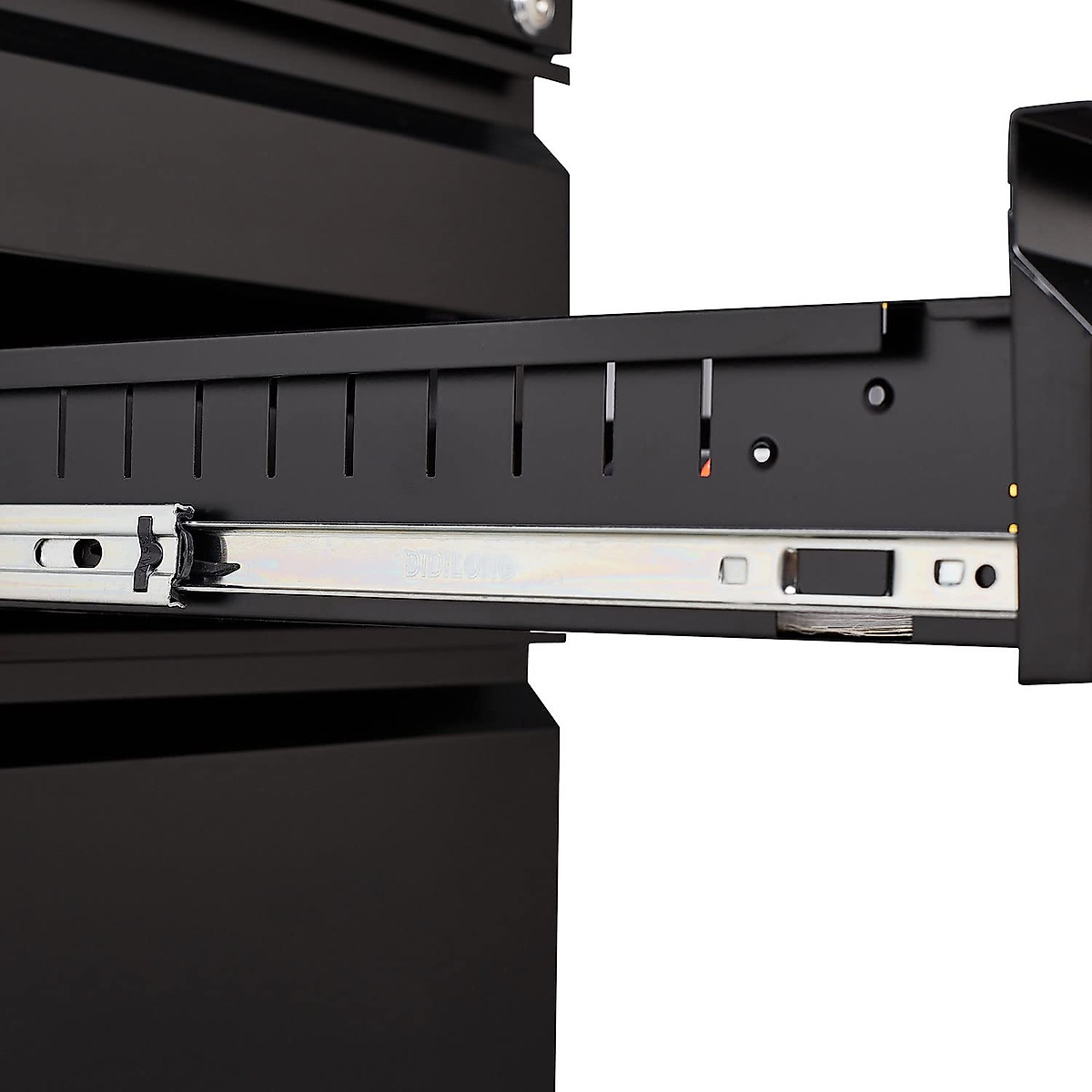 FIVESHOW 3-Drawer Mobile File Cabinet with Lock, Office Storage Filing Cabinet for Legal/Letter Size, Pre-Assembled Metal File Cabinet Except Wheels Under Desk(Black) (Black)