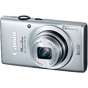 Canon PowerShot ELPH 115 is 16.0 MP Digital Camera with 8X Optical Zoom with a 28mm Wide-Angle Lens and 720p HD Video Recording (Silver)