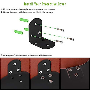 Uogw Sun Rain Shade Cover Compatible with Blink XT, XT2,All-New Blink Outdoor,Arlo, Arlo Pro, Arlo Pro 2, Arlo Ultra, Protective Roof for Outdoor Security Cameras, Aluminum Alloy Material - Black