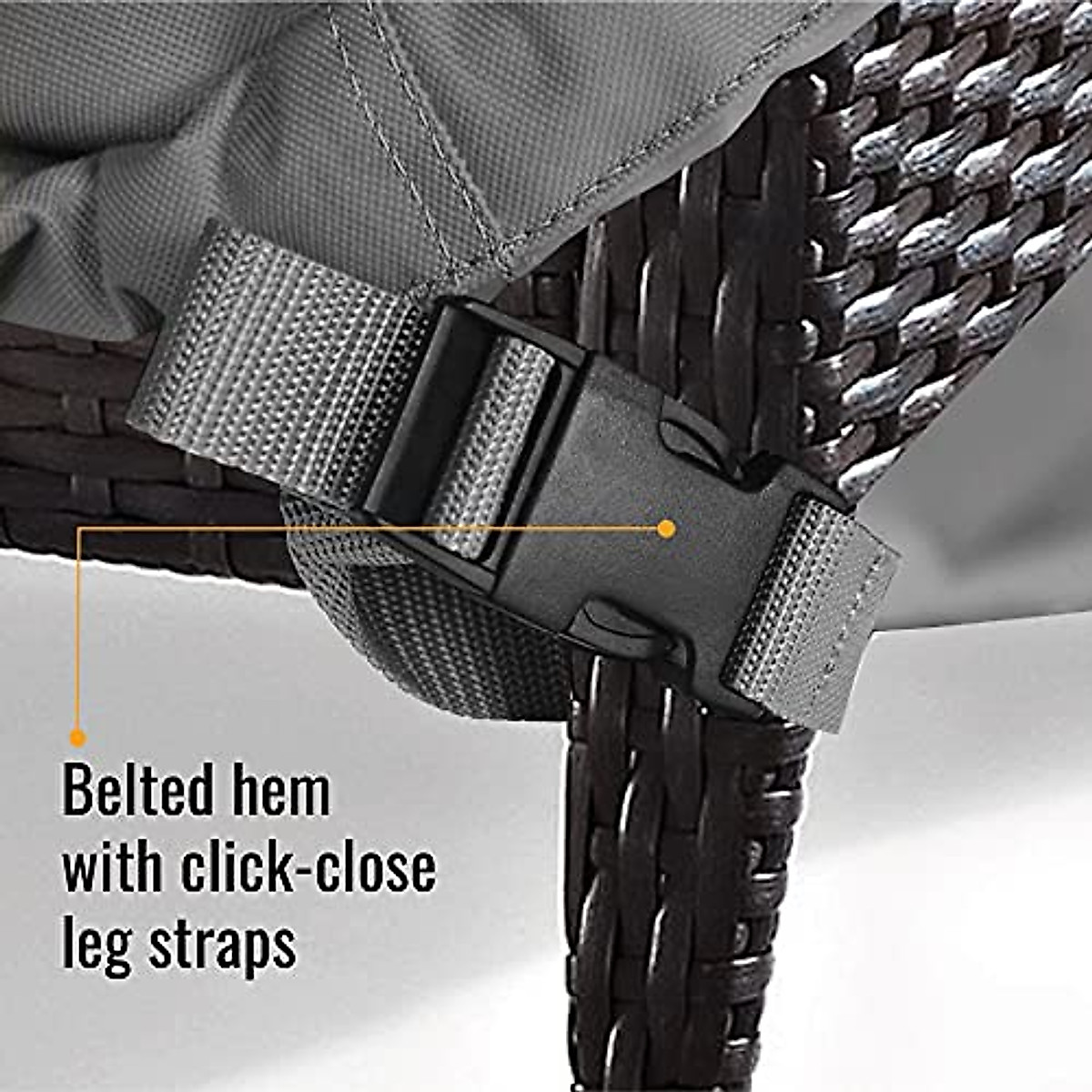 KHOMO GEAR Chaise Lounge Cover Heavy Duty Patio Furniture Cover - Grey