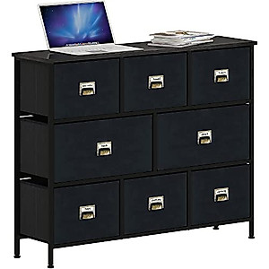 YITAHOME 8-Drawer Storage Tower, Fabric Dresser - Organizer Unit for Bedroom, Living Room, Hallway, Closets & Nursery - Sturdy Steel Frame, Wooden Top & Easy Pull Suede Bins