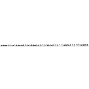 FB Jewels 18k Leslie's White Gold 1.15mm Solid Diamond-cut Cable Chain Necklace