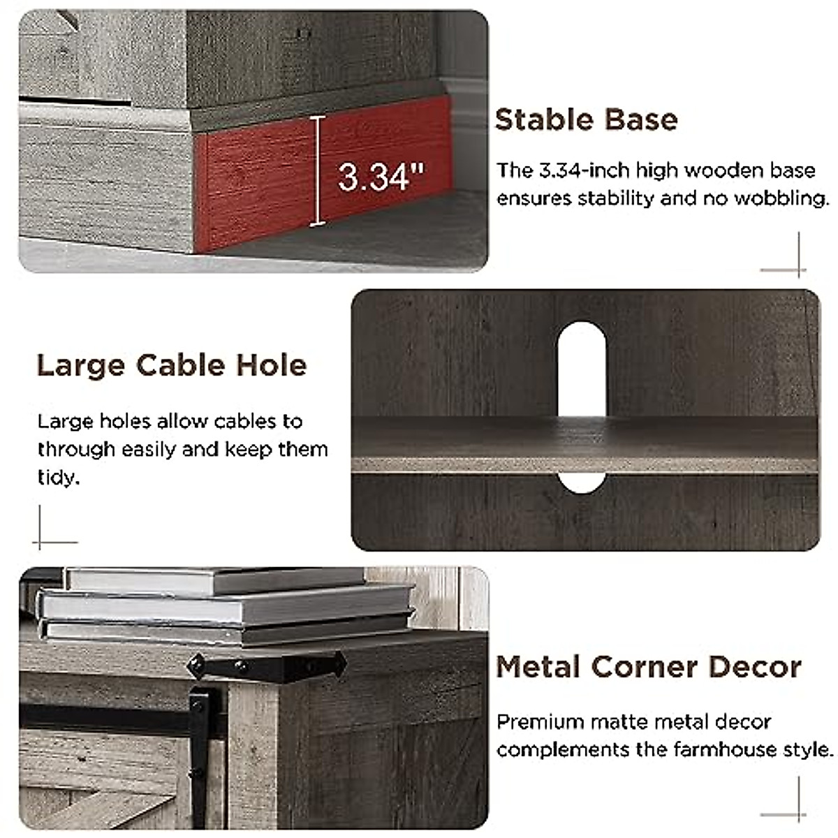 OKD Fireplace TV Stand for 75+ Inch tv, Farmhouse Entertainment Center with 23" Electric Fireplace and Remote Control, Long Rustic Media Console Cabinet with Sliding Barn Door, Light Rustic Oak