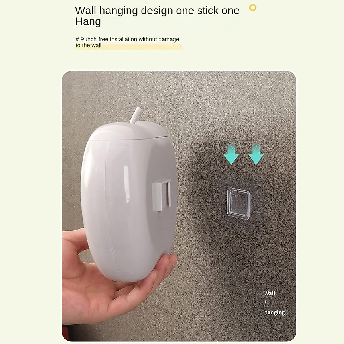 HikTop Disposable Clingfilm Storage Box Wall Mounted, Food Wrap Dispenser - Bag Storage Box, Kitchen Food Cling Film Organizer (17x16CM)