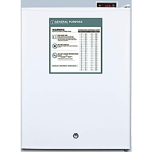 Summit Appliance FF28LWHGP Compact General Purpose All-refrigerator in White Finish with 2.4 Cu.Ft. of Storage Capacity, Automatic Defrost, Front-mounted Lock, Digital Thermostat, Internal Fan
