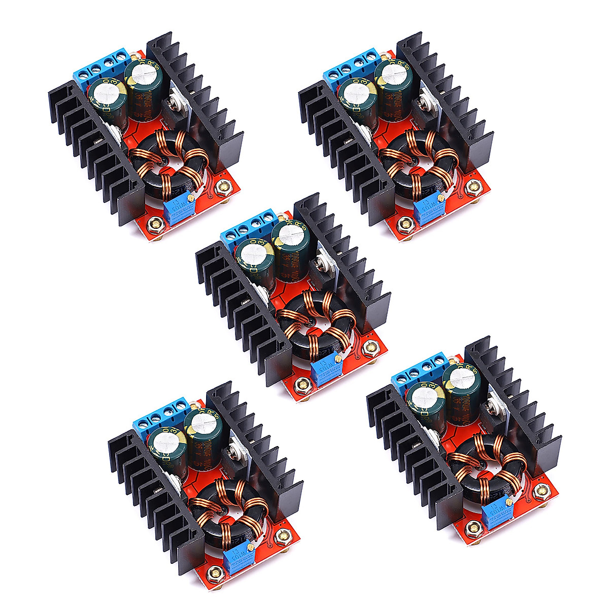 Songhe 150W DC-DC 10-32V to 12-35V Step Up Boost Converter Voltage Adjustable Module Laptop Voltage Charger Board Car Power Board 6A (5pcs)