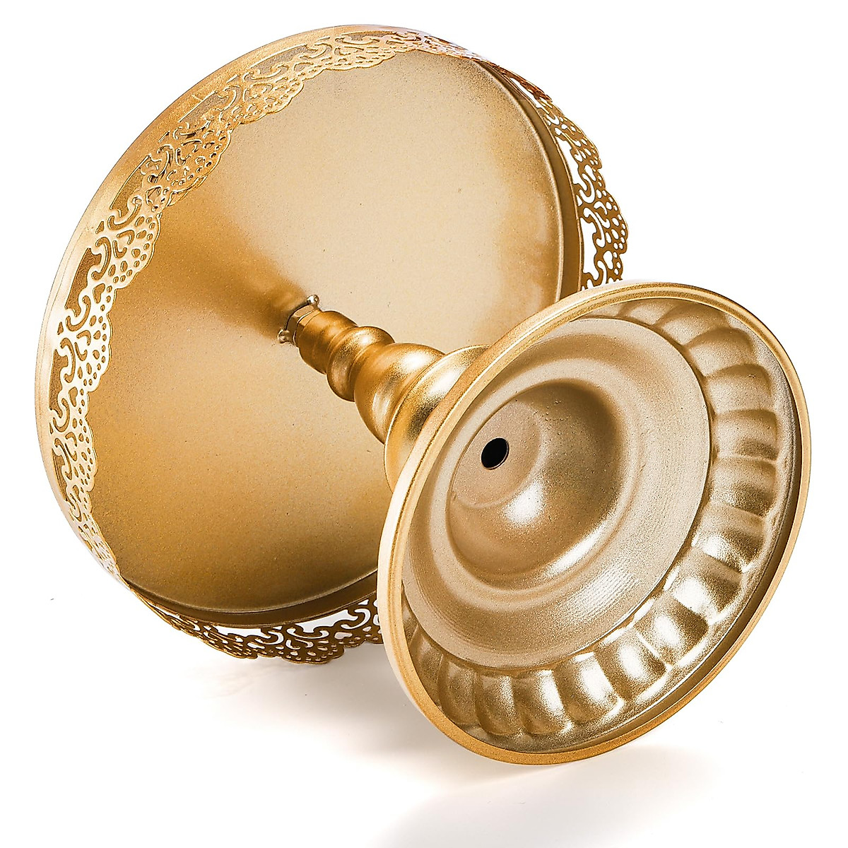 ZOOFOX 3 Pack Gold Cake Stand Set, Metal Cake Holder Dessert Display Plate Serving Tray for Baby Shower Wedding Birthday Party