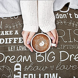 Cozy Covers - Strong Women - Inspirational Words Blanket - Perfect Size 50" x 60" Super Soft Ultra Plush Sherpa Throw for Love, Healing, Positivity and Encouragement (Taupe)