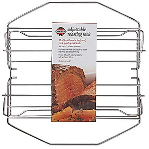 Norpro 275 Adjustable Roast Rack Nickel-plated, 11 inches, Silver
