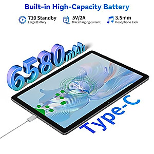 Blackview 2023 New Tab 12 Pro Android 12 Tablets 10 inch Tablet with Stylus14 (8+6 Expand) GB RAM + 128 GB ROM 1TB TF Tablet PC, 1920 * 1200 FHD+IPS, Octa-core，2.4G/5G WiFi, Bluetooth 5.0 GPS Gray