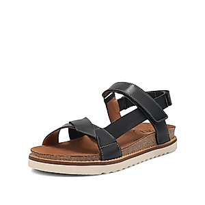 Taos Footwear Women's Sideways Black Sandal 8-8.5 (M) US