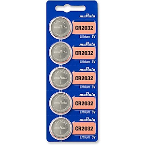 Murata CR2032 Battery DL2032 ECR2032 3V Lithium Coin Cell (15 Batteries)