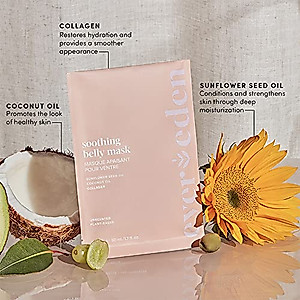 Evereden Soothing Belly Mask - 1 Belly Mask for Pregnant Women 2nd & 3rd Trimester - Hydrating, Nourishing, & Soothing Pregnancy Skin Care Belly Masks - Clean & Vegan Pregnancy & Maternity Products