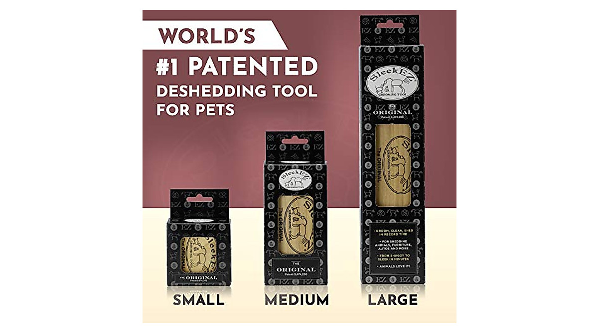 SleekEZ 5" Grooming Brush for Pets - Gentle & Effective