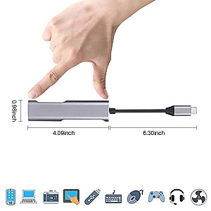 USB C Hubs Dock Transparent Adapter for Apple iPad Pro 2018, Type C Hub Dock with HDMI 4K 3 USB SD/TF Card Reader and PD Charging Ports,Compatible with Samsung DeX Galaxy/Nintendo Switch/MacBook