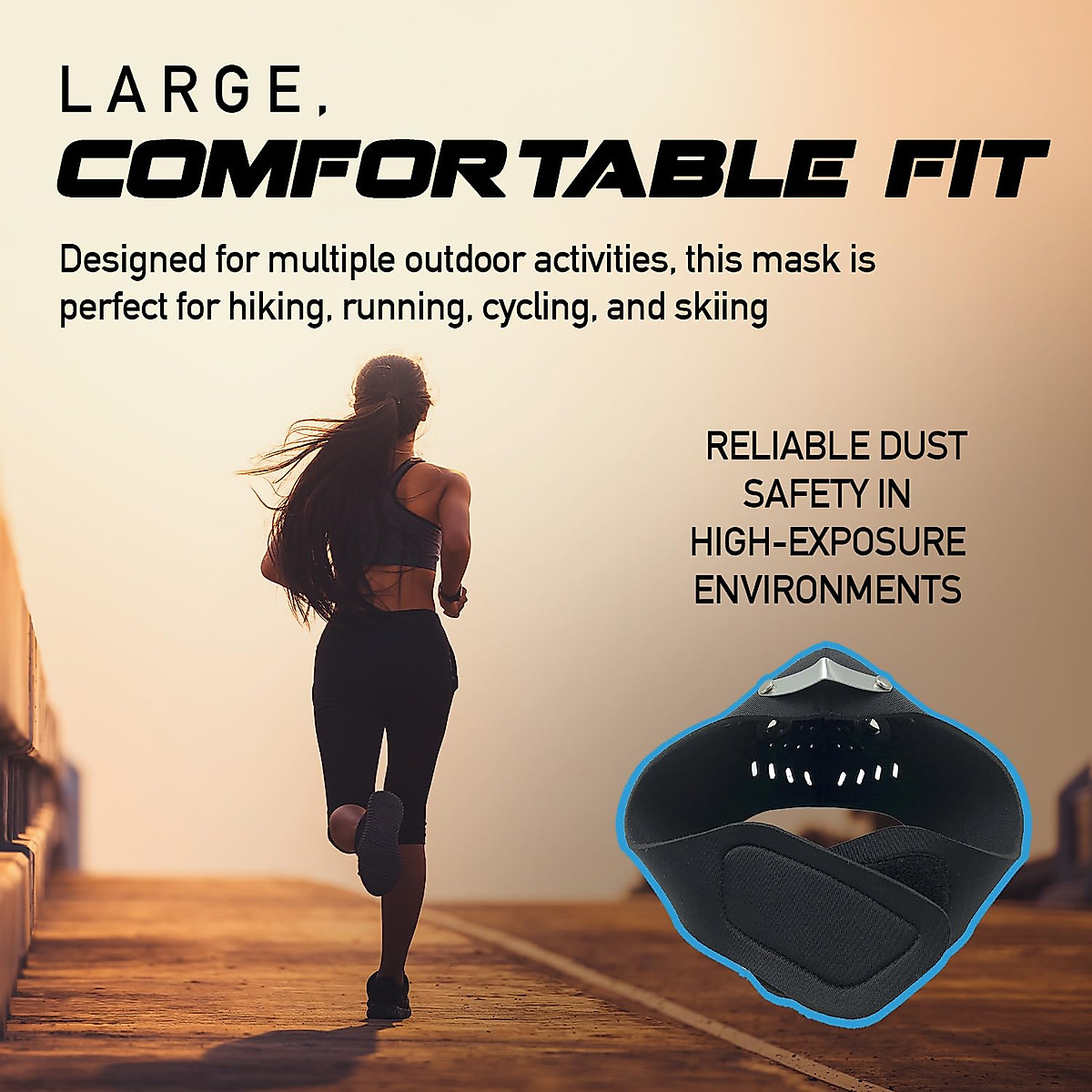 ECO-GEAR Anti Pollution Face Mask with Military Grade Protection | Anti Smoke, Exhaust Gas, Dust & Pollen