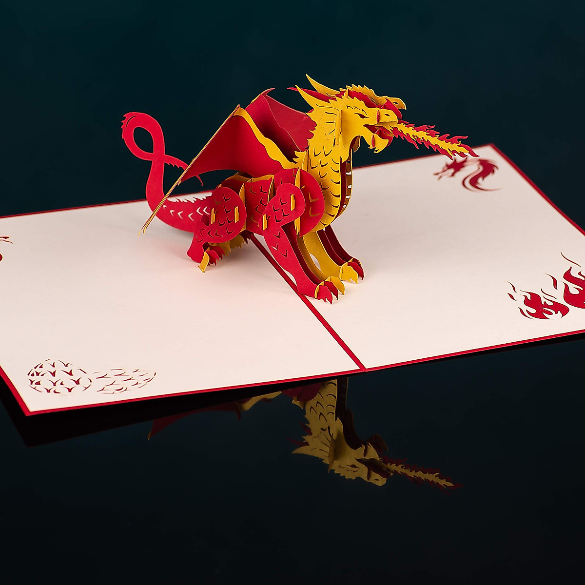 Dragon Pop Up Card by DEVINE Cards | 3D Birthday Cards for Women Kids Mom Dad | Greeting Cards Love